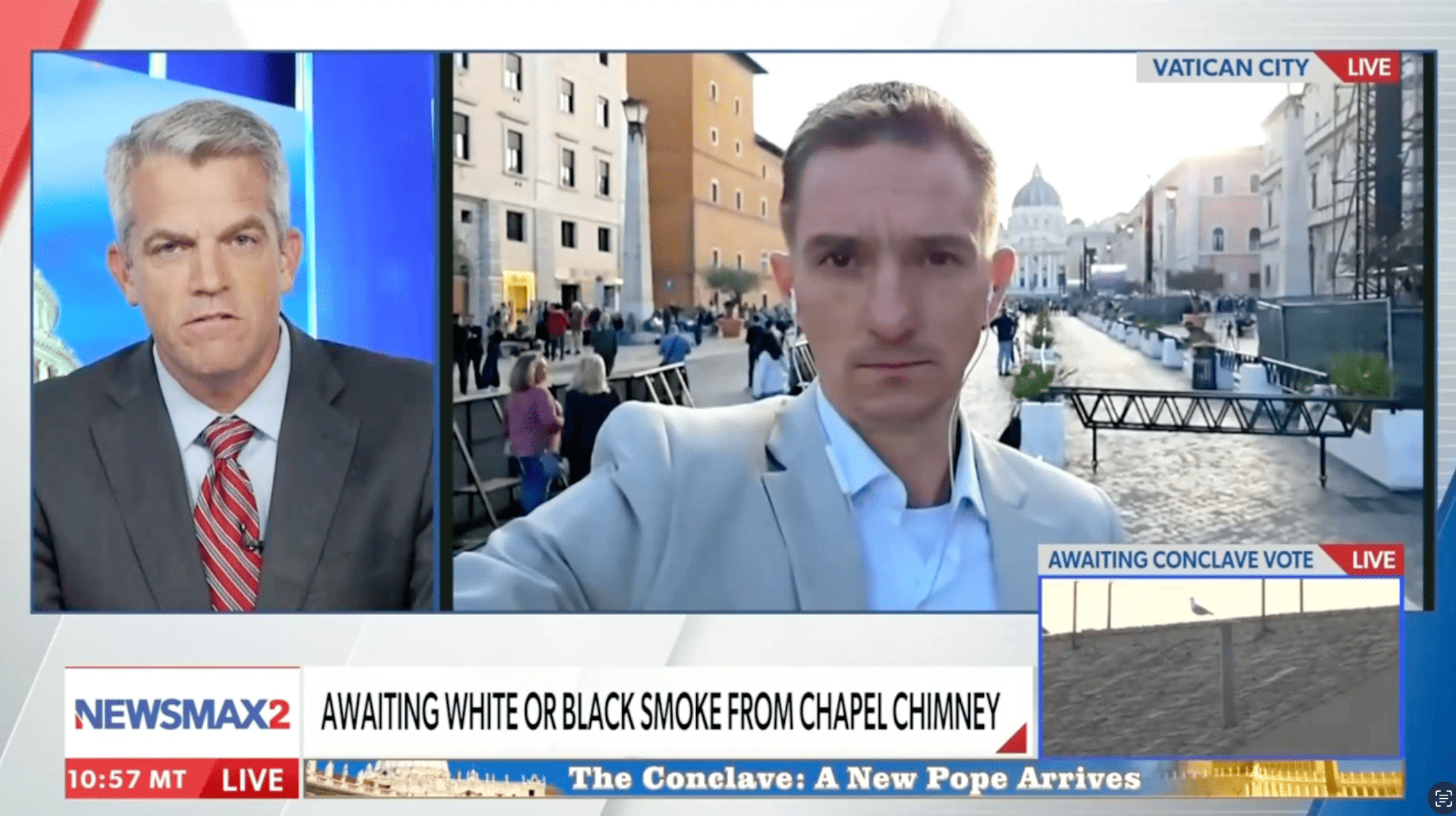 NEWSMAX: Awaiting Conclave Vote - Is it gonna be black or white smoke ...