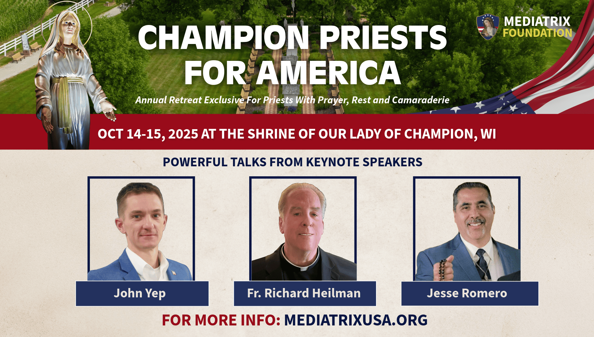 Champion Priests for America Retreat - Calling All Priests! - Catholics ...