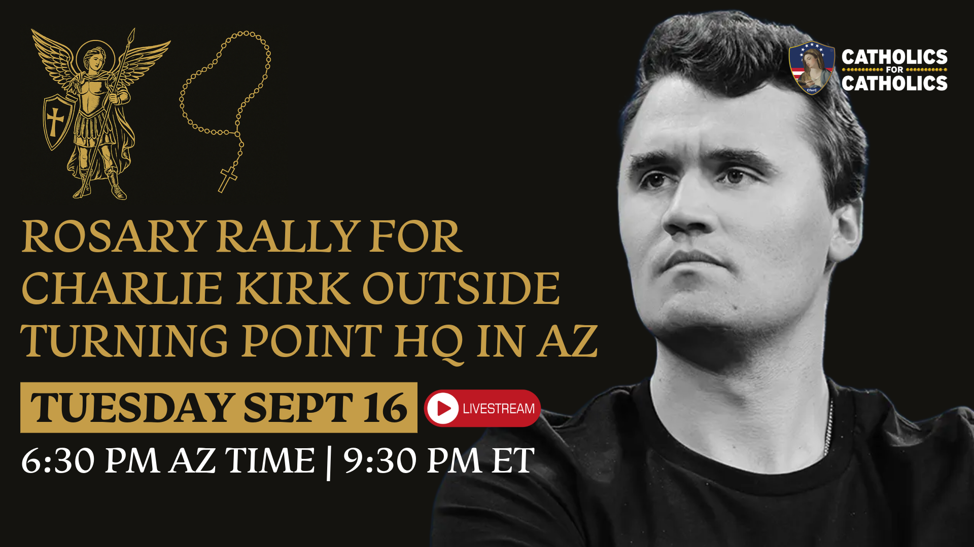 SEPT 16: Rosary Rally Outside Turning Point Headquarters In Phoenix ...