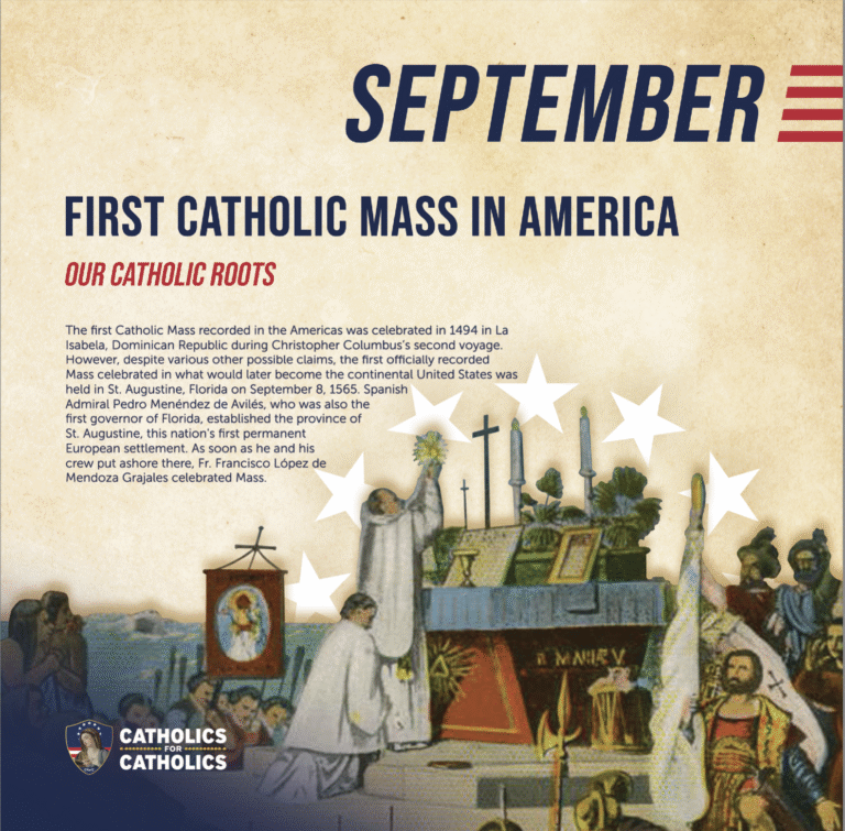 September 8: First Catholic Mass In The United States Of America ...
