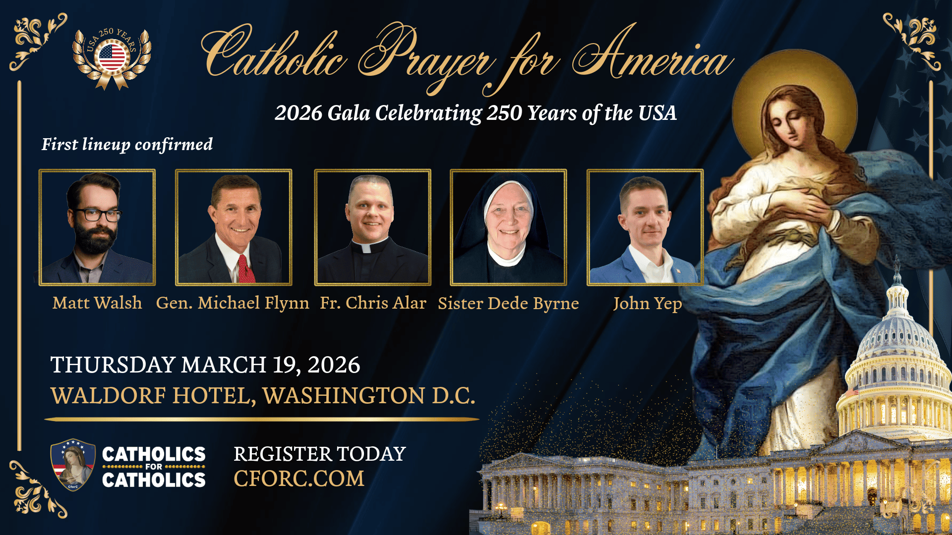 Announcing Our 3rd Annual Catholic Prayer for America Gala in ...